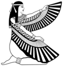 Illustration Of Egyptian National Drawing Goddess Isis Sticker