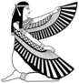 Illustration Of Egyptian National Drawing Goddess Isis Sticker