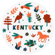 Illustration Of Kentucky State Symbols Sticker