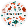 Illustration Of Kentucky State Symbols Sticker