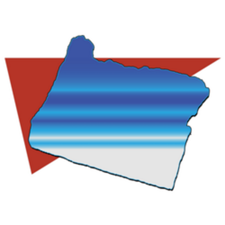 Illustration Of Oregon Map Retro Sticker