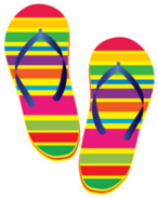 Illustration Of Rainbow Sandals Sticker