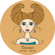 Illustration Of Taurus Element Of Earth Sticker