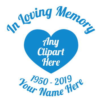 "In Loving Memory" Decals & Stickers - Customizable