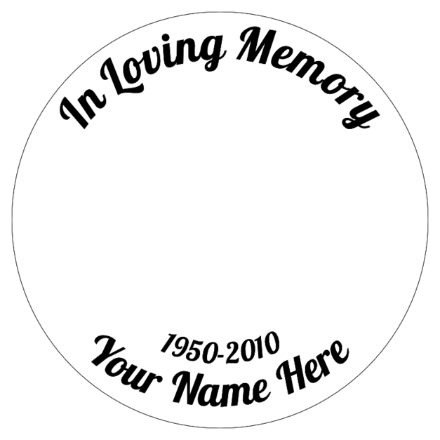 In Loving Memory Circle Sticker