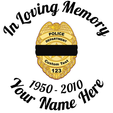 "In Loving Memory" Decals & Stickers - Customizable
