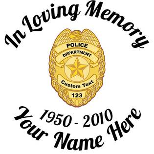 "In Loving Memory" Decals & Stickers - Customizable