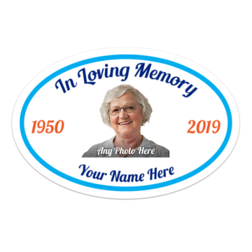 "In Loving Memory" Decals & Stickers - Customizable
