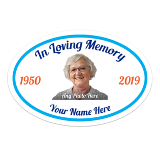 "In Loving Memory" Decals & Stickers - Customizable