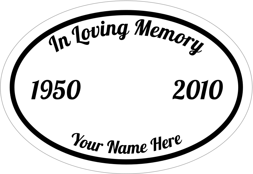 In Loving Memory Oval Sticker