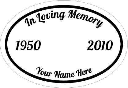 In Loving Memory Oval Sticker
