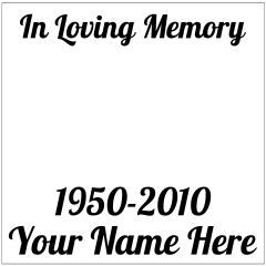 In Loving Memory Rectangle Sticker