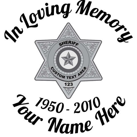 "In Loving Memory" Decals & Stickers - Customizable