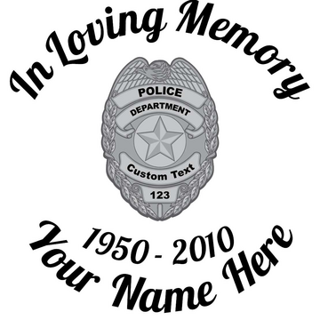 "In Loving Memory" Decals & Stickers - Customizable
