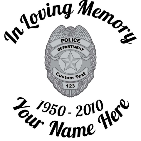 "In Loving Memory" Decals & Stickers - Customizable