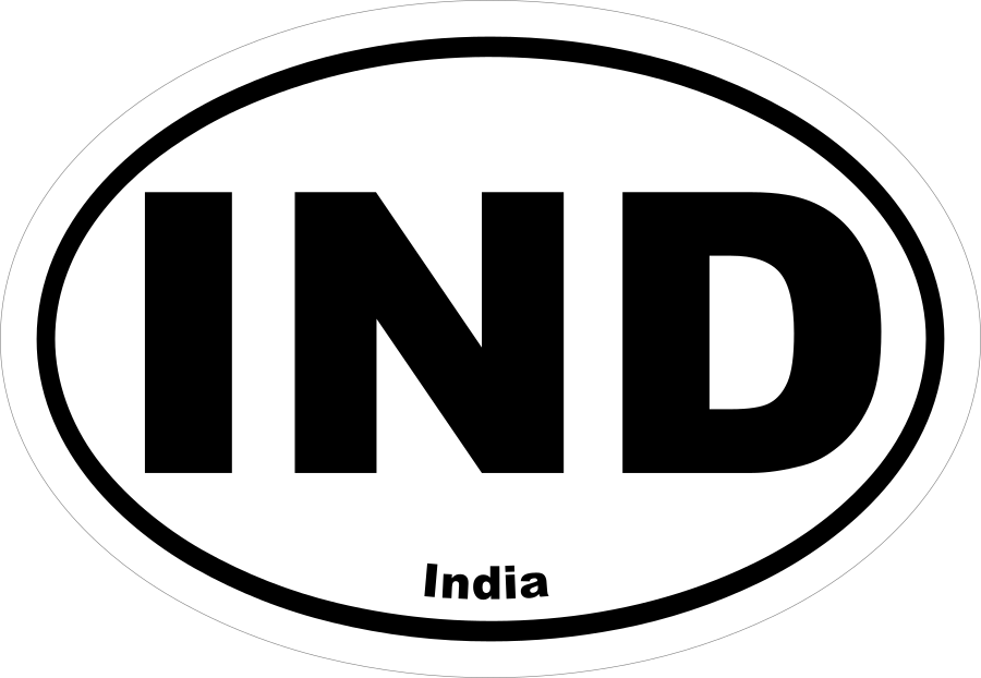India Ind Oval Sticker