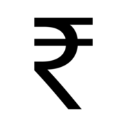Indian Rupee Symbol Sticker