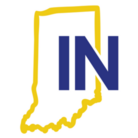 Indiana Abbreviation Outline Logo Sticker
