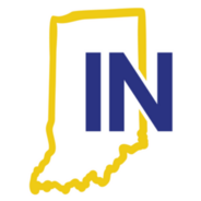 Indiana Abbreviation Outline Logo Sticker