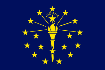 Vibrant, High-Quality Indiana In State Flag Stickers