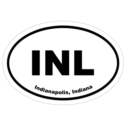 Indianapolis, Indiana Oval Stickers
