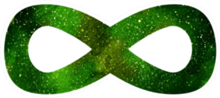 "infinity" Sign Green Sparkle Watercolor Sticker