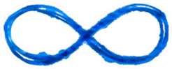 Infinity Sign, Made Of Blue Watercolor Sticker