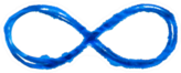 Infinity Sign, Made Of Blue Watercolor Sticker