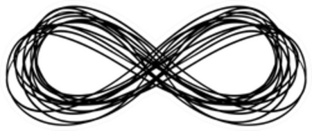 Infinity Symbol Lines Hand Drawn Sticker