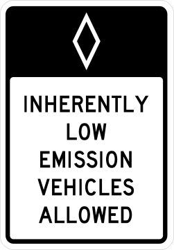Inherently Low Emission Vehicles Allowed Sticker - 50+ Color Options!