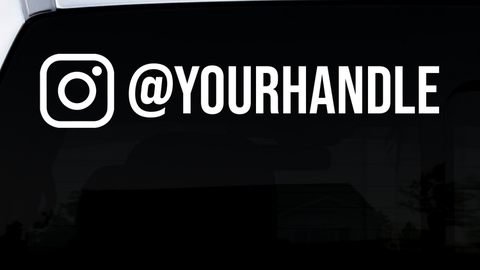 Instagram Stickers - Custom IG Handle Stickers in 50+ Materials