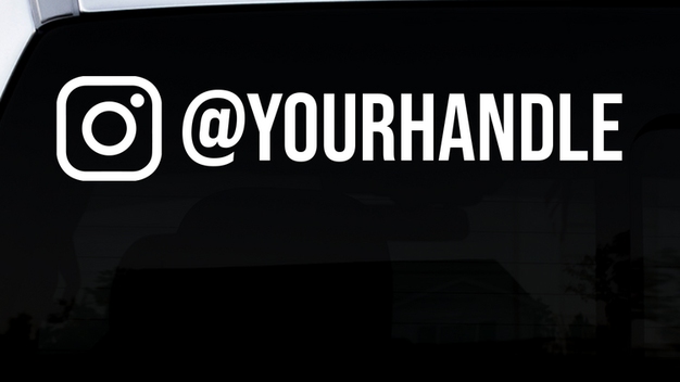 Instagram Stickers - Custom IG Handle Stickers in 50+ Materials