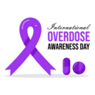 International Overdose Awareness Day Ribbon + Pill Sticker