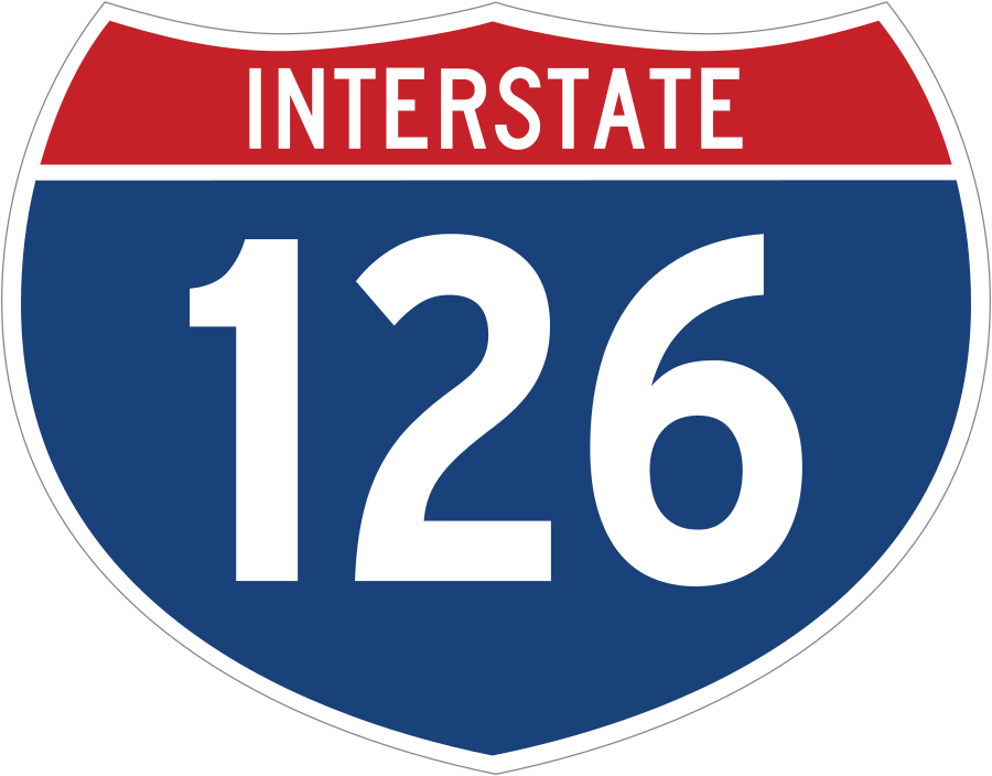 Interstate 126 Sign Sticker
