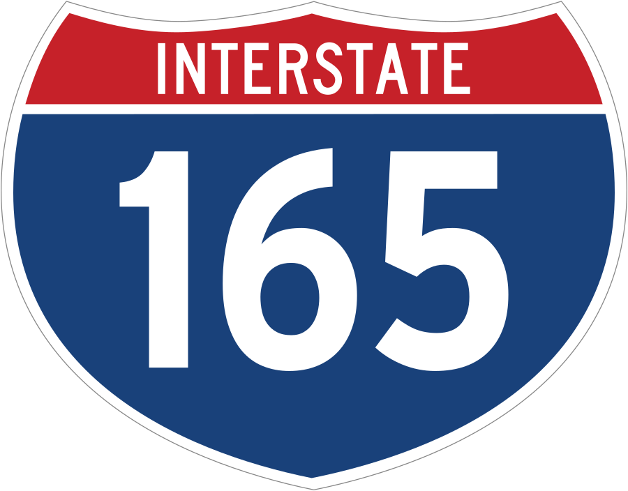 Order Your Interstate 165 Sign Sticker Today - Free Shipping!
