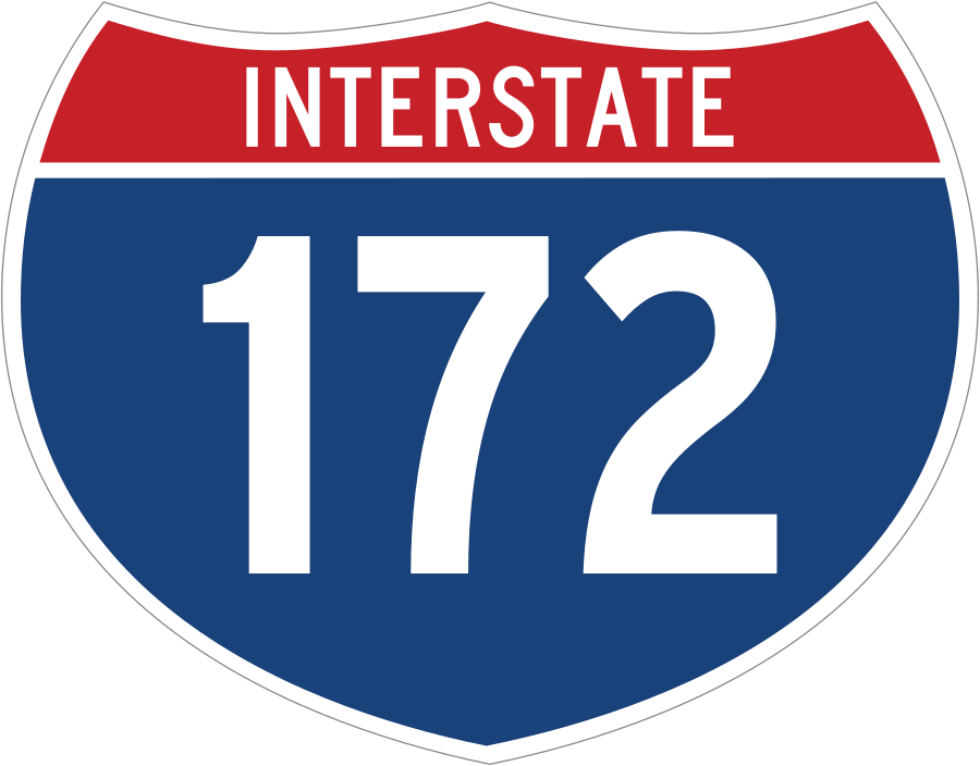 Interstate 172 Sign Sticker