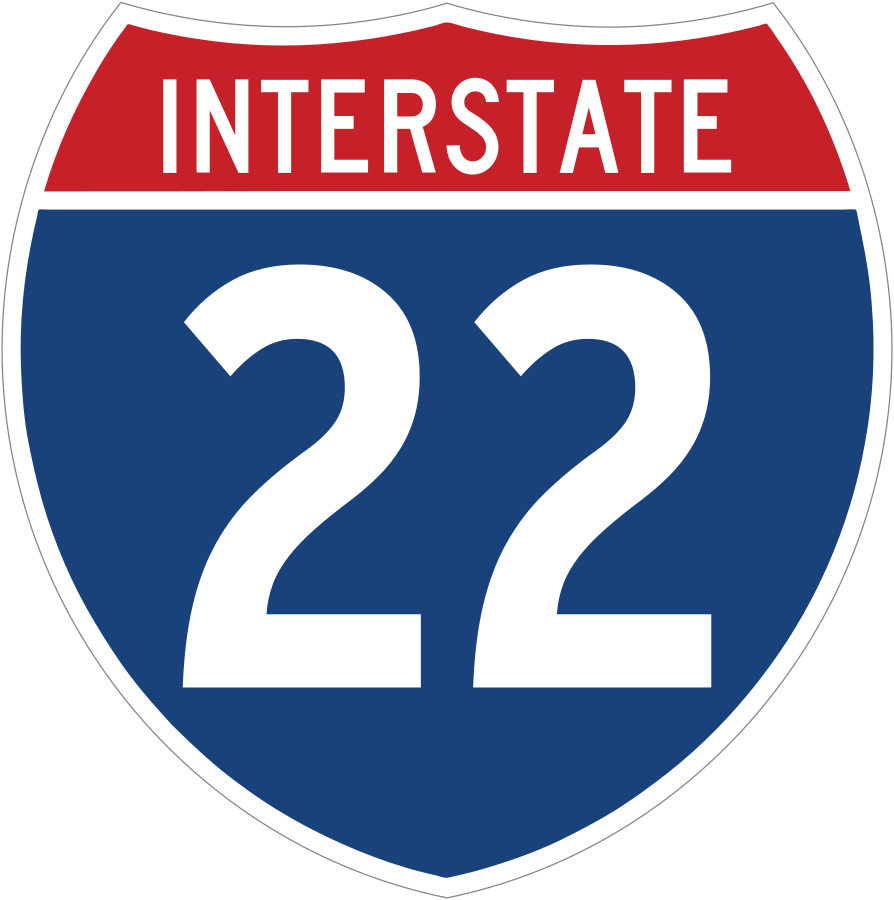 Interstate 22 Sign Sticker - 50+ Color Options!