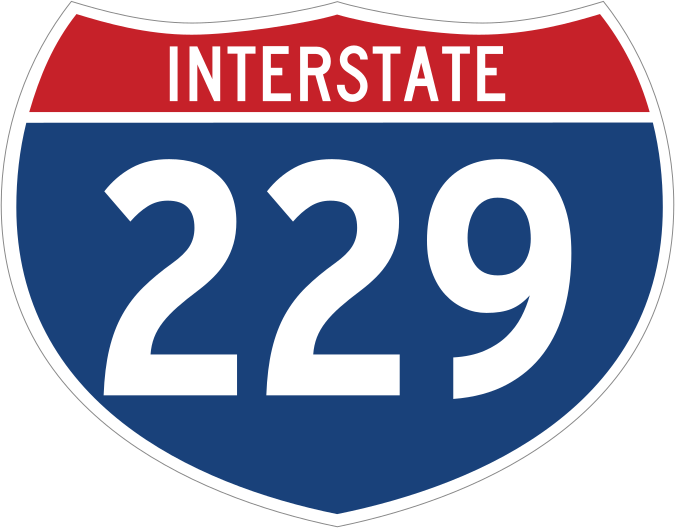 Interstate 229 Sign Sticker