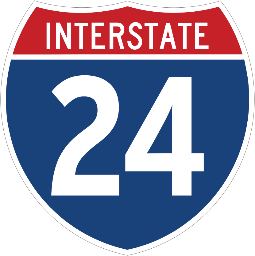 Interstate 24 Sign Sticker Shipped Fast & Free!