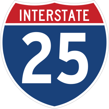 Vibrant, High-Quality Interstate 25 Sign Stickers