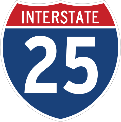 Vibrant, High-Quality Interstate 25 Sign Stickers