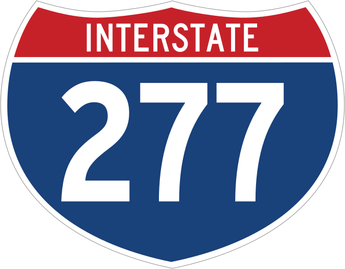 Interstate 277 Sign Sticker