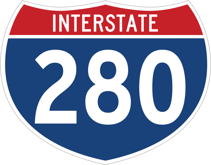 Interstate 280 Sign Sticker