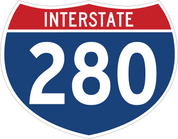 Interstate 280 Sign Sticker - 50+ Color Options!
