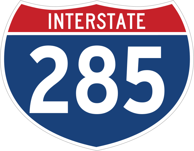 Interstate 285 Sign Sticker - Fast Shipping & No Minimums