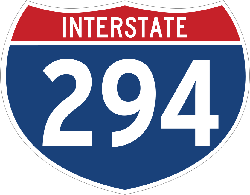 Vibrant, High-Quality Interstate 294 Sign Stickers