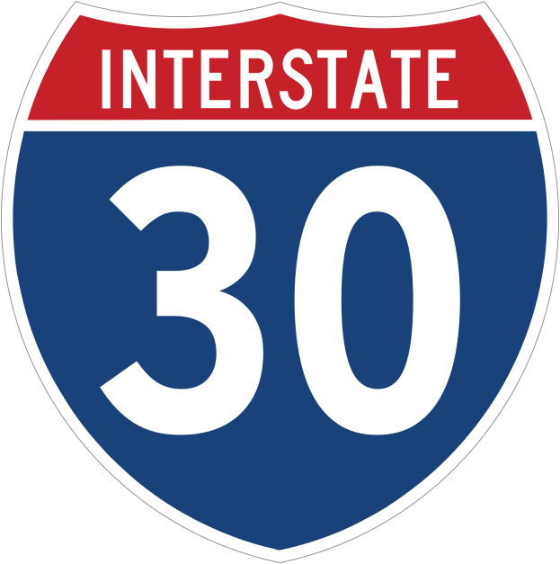 Interstate 30 Sign Sticker Shipped Fast & Free!