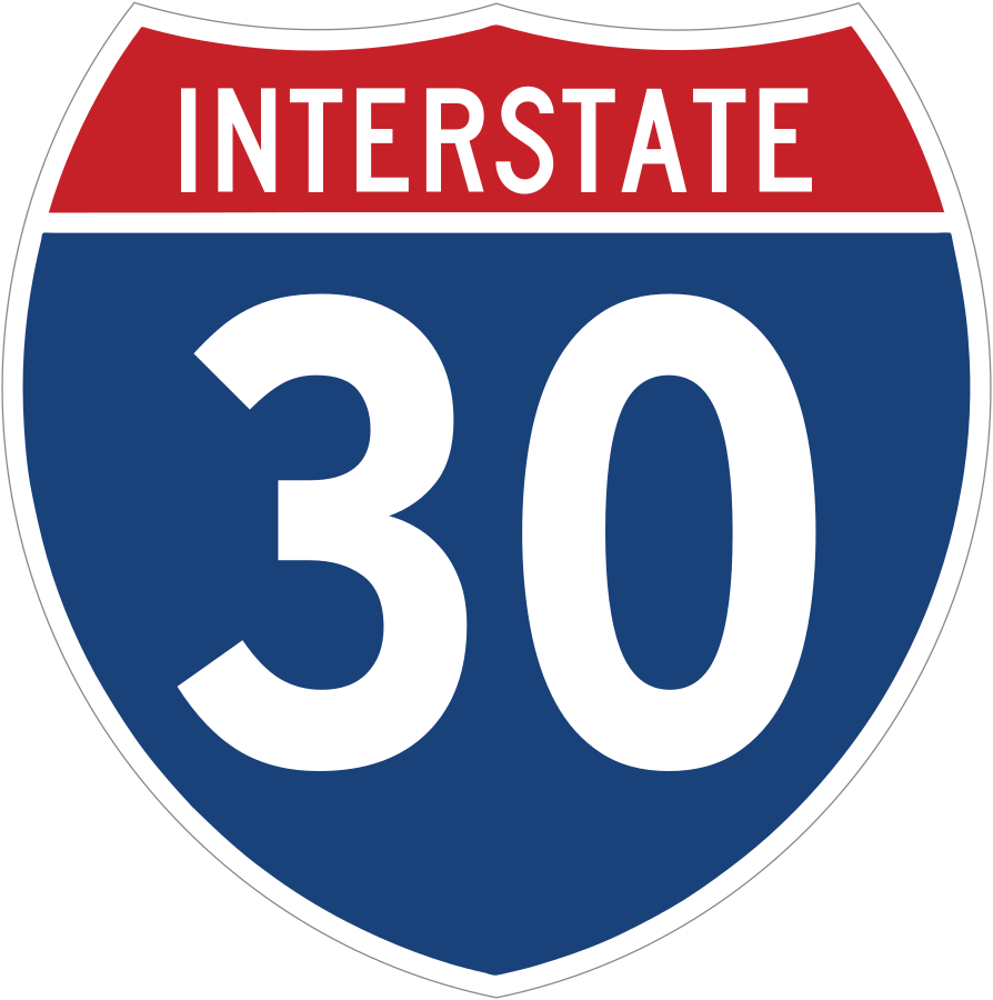 Interstate 30 Sign Sticker