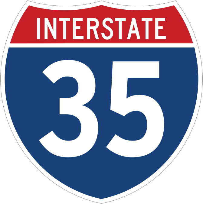 Interstate 35 Sign Sticker