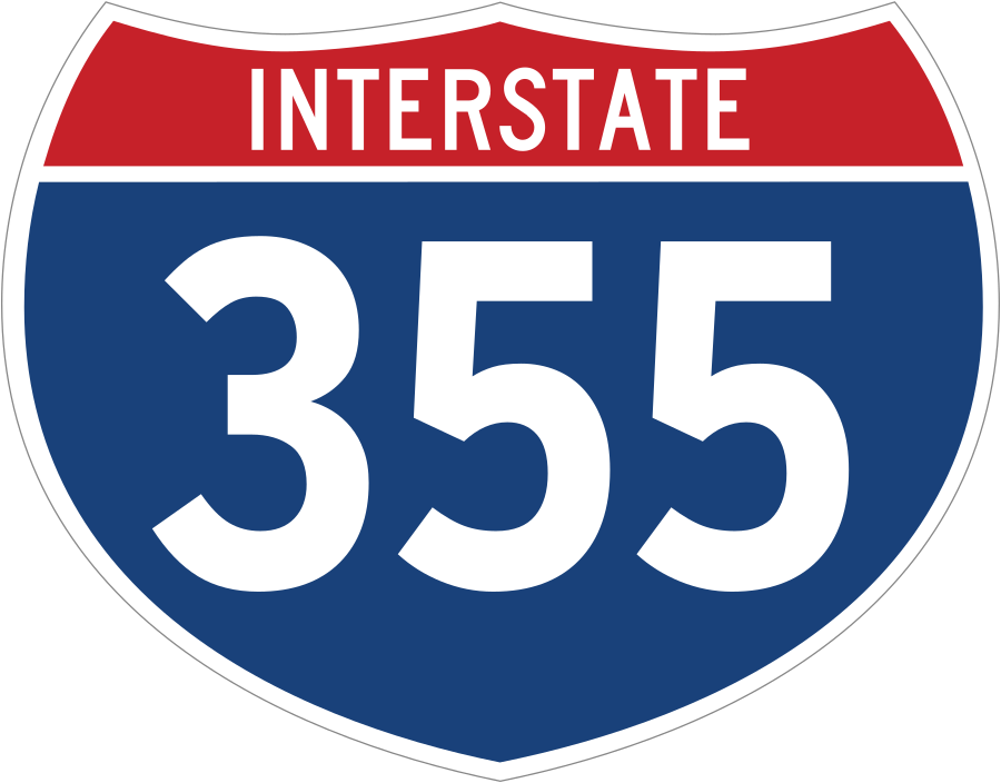 Interstate 355 Sign Sticker